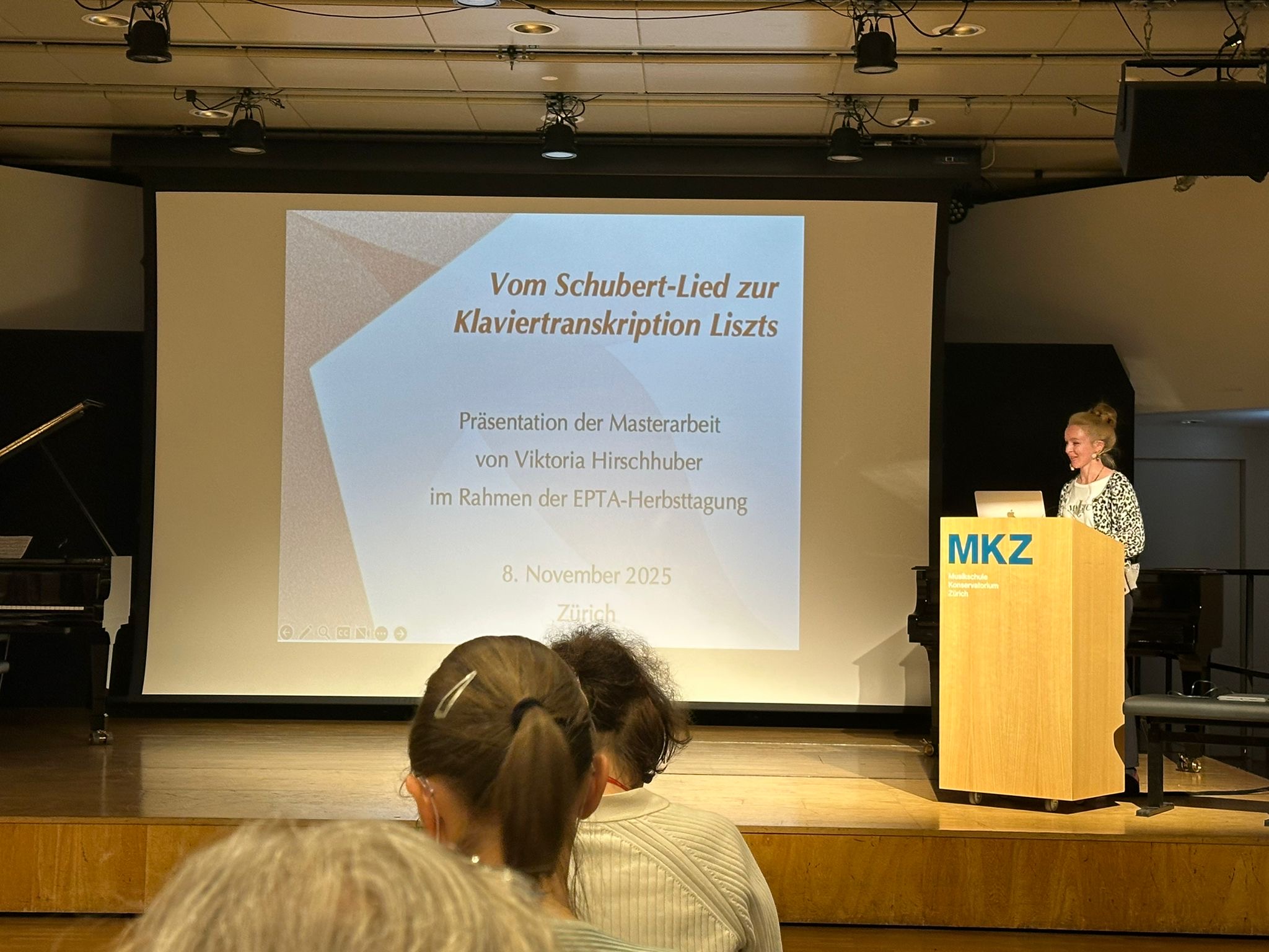 Präsentation der Masterarbeit bei der EPTA-Tagung in Zürich 8. November ...